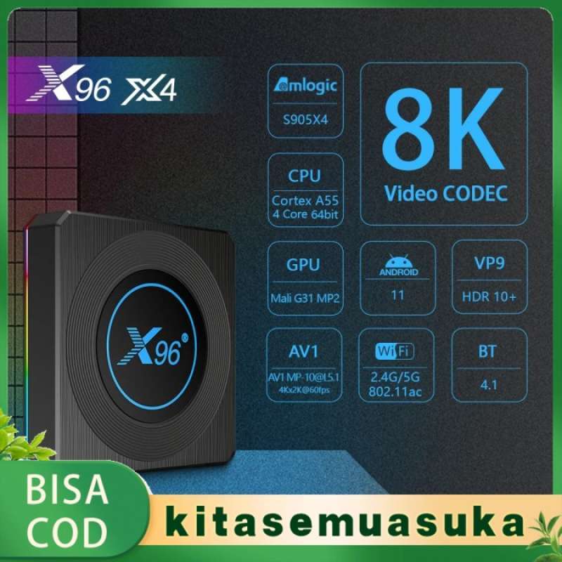 Jual Tjbox Android Tv Box X96 X4 Amlogic S905x4 4gb/64gb Android 11 8k Usb3 Di Seller Circlet ...