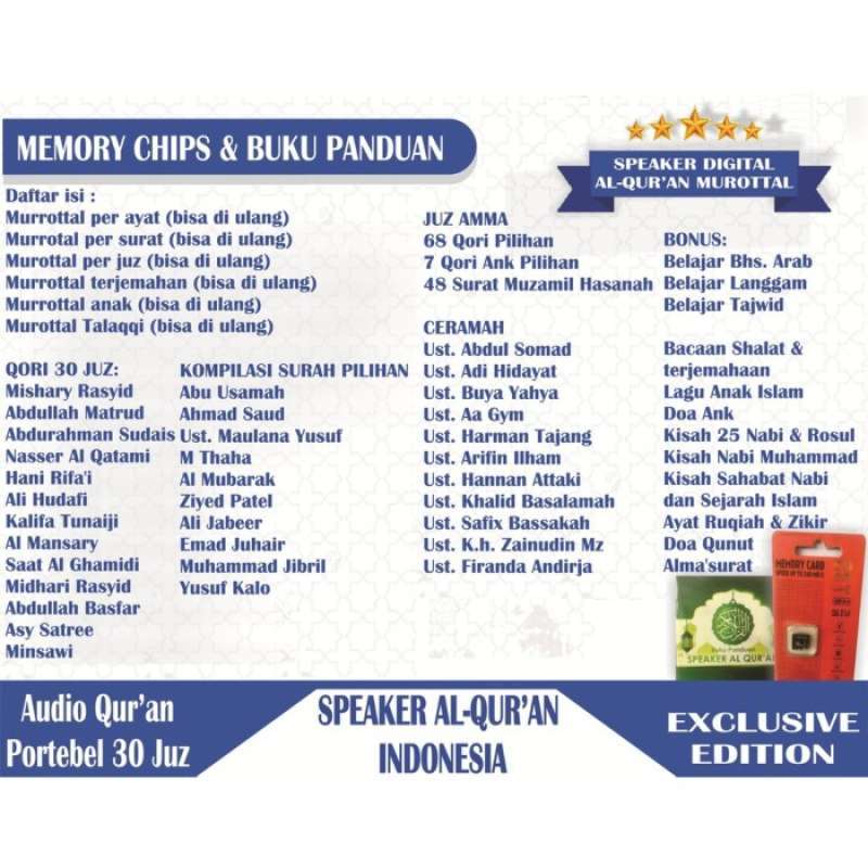 Jual Speaker Murrotal Alquran 30juz Edisi Kualitas Premium Rb200 Robot ...