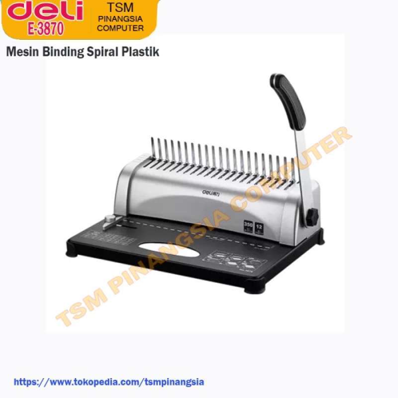 Jual Deli E3870 / E 3870 Mesin Binding - Mesin Jilid Spiral Plastik Di ...