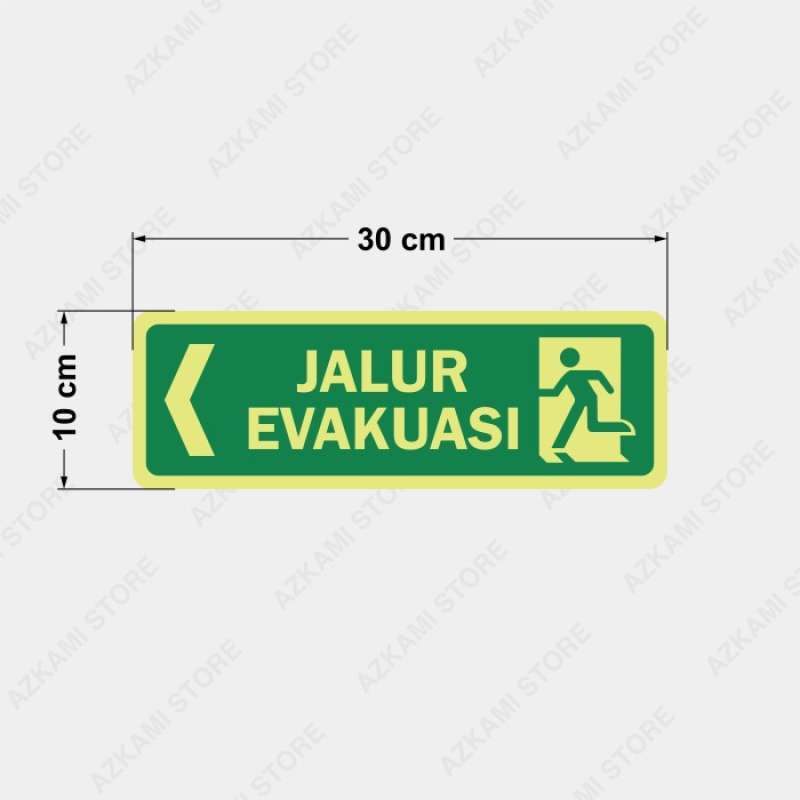 Jual Rambu Jalur Evakuasi Glow In The Dark 30cm X 10cm Akrilik - Exit Di Seller Circlet ...