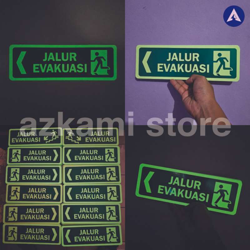 Jual Rambu Jalur Evakuasi Glow In The Dark 30cm X 10cm Akrilik - Exit Di Seller Circlet ...