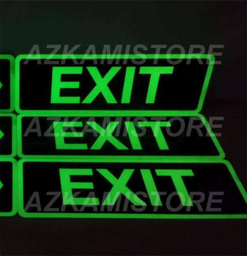 Jual Rambu Jalur Evakuasi Glow In The Dark 30cm X 10cm Akrilik - Exit Di Seller Circlet ...
