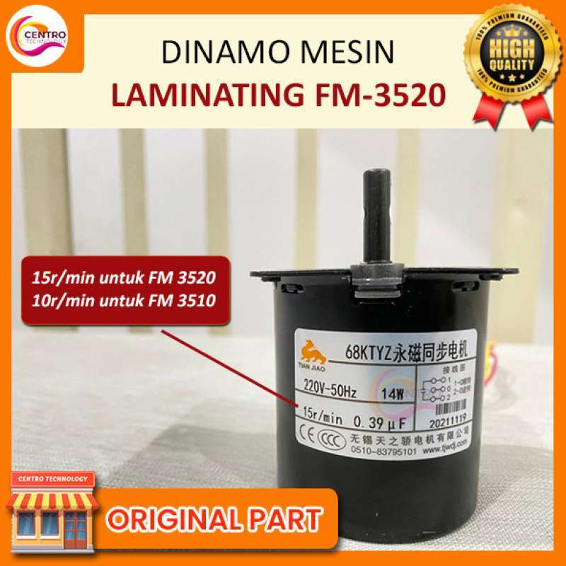 Jual Dinamo Mesin Laminating A3 Fm-3510 | Dinamo Motor Laminating A3 - 15r/min Di Seller Circlet ...