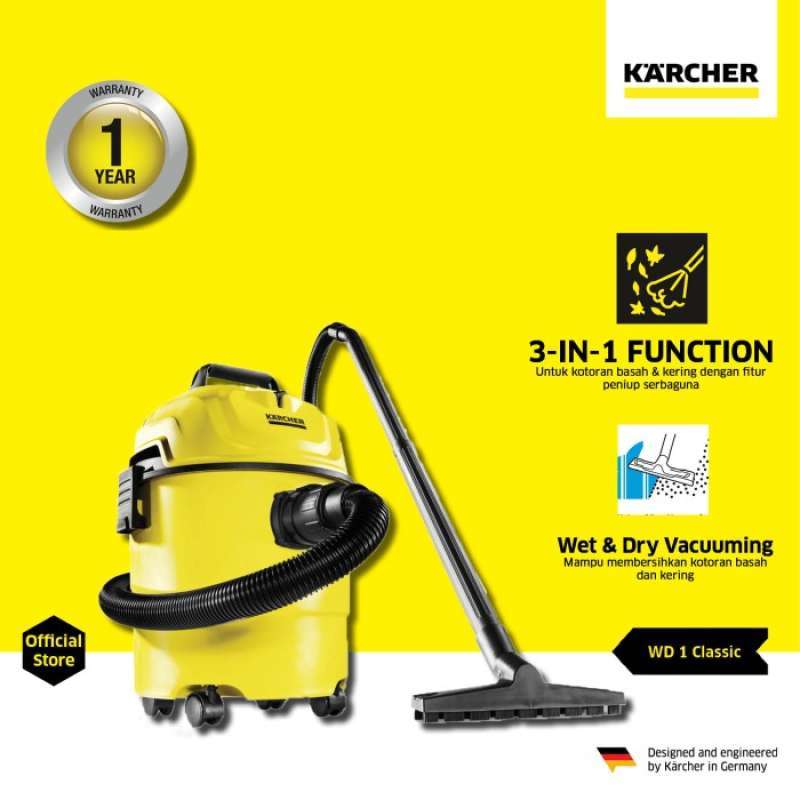Jual Karcher Wd 1 Classic *kap 1200 Watt Vacuum Cleaner Wet & Dry Di ...