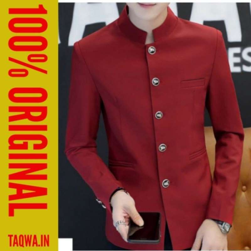 Jual Jas Mandarin/jasko Pria/jasko Polos Tampa Puring - L Nevi Di ...