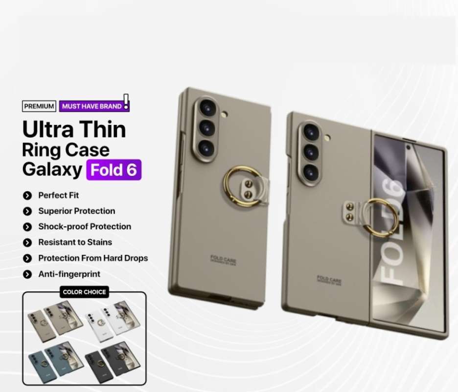 Promo Case Samsung Galaxy Z Fold 6 Fold6 Gkk Ultra Thin With Ring Cover ...