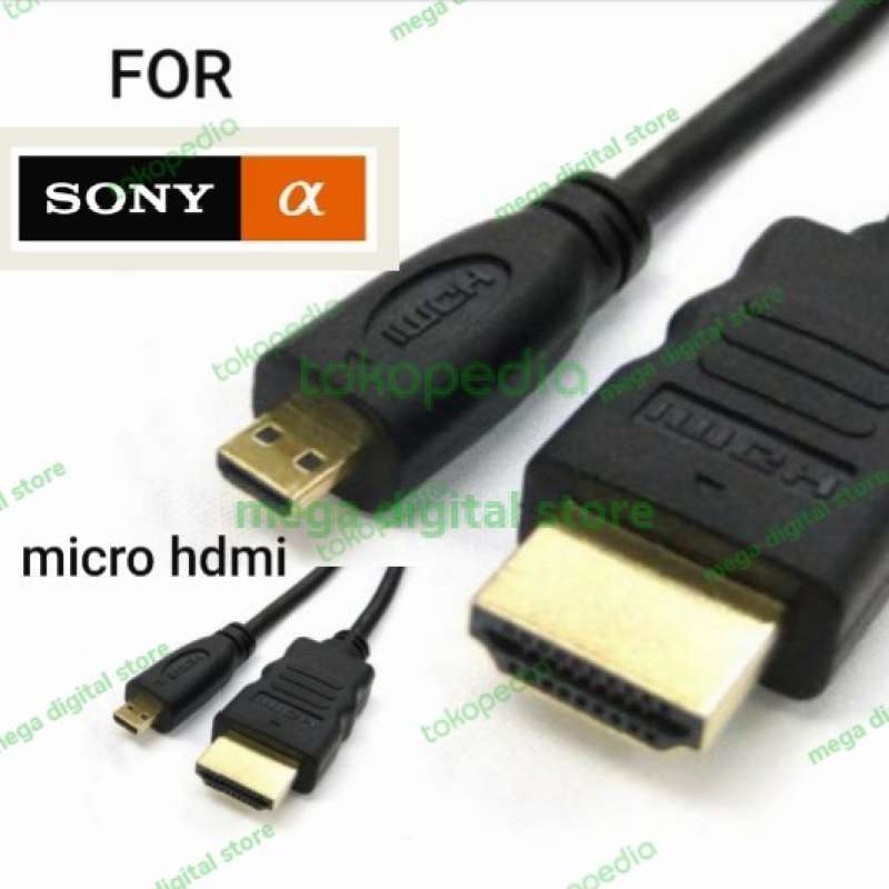 Jual Cable Micro Hdmi For Camera Sony Mirrorless Kualitas Oke Cable 2m ...