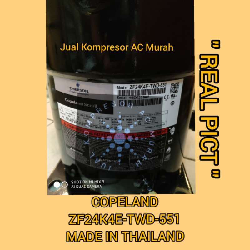 Jual Compressor Copeland Zf24k4e-twd-551 / Kompresor Scroll ( Zf24 ) Diskon Di Seller Haveart ...