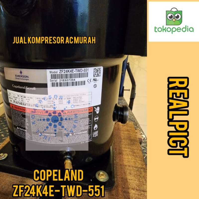 Jual Compressor Copeland Zf24k4e-twd-551 / Kompresor Scroll ( Zf24 ) Diskon Di Seller Haveart ...
