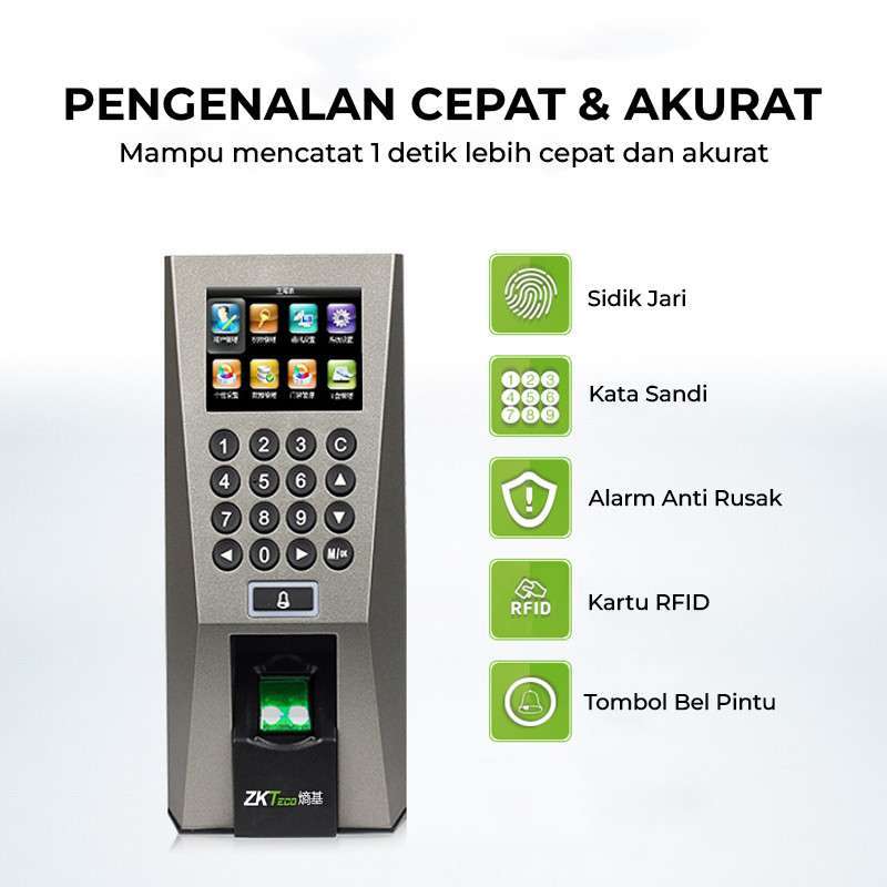 Jual Zkteco F18 Mesin Absensi Fingerprint | Mesin Absen Sidik Jari ...