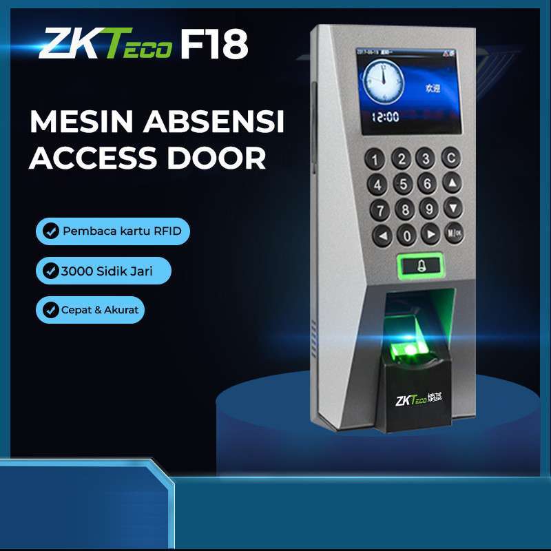 Jual Zkteco F18 Mesin Absensi Fingerprint | Mesin Absen Sidik Jari ...