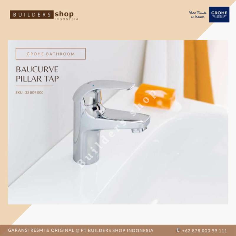 Promo Grohe 32809000 - Baucurve Ohm Cold Water Basin Diskon 23% Di ...