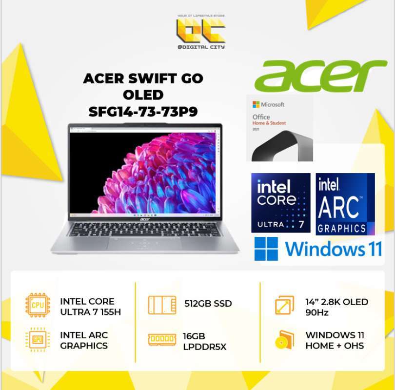 Jual Acer Swift Go Oled Sfg14 Ultra 7 155h 16gb 512gb W11+ohs 14.0 2.8k ...