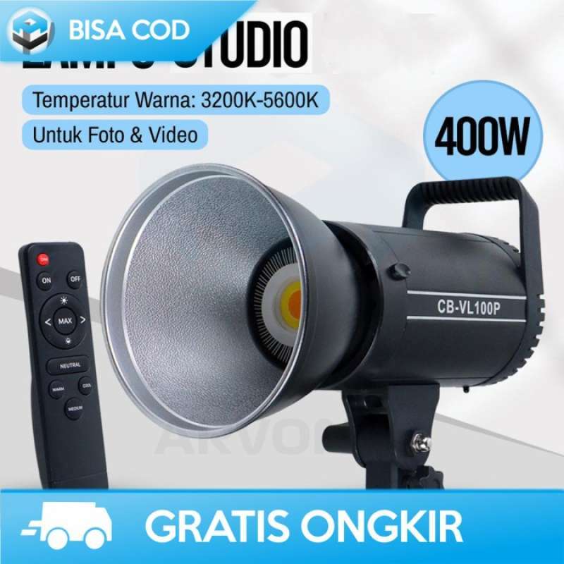 Jual Lampu Sorot Studio Vidio Fotografi 2in1 Cb Vl 100 P Dengan Kap ...