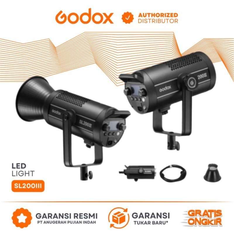 Jual Godox Led Sl-200iii Video Daylight Balanced + Stand Hitam 2.8m Di ...