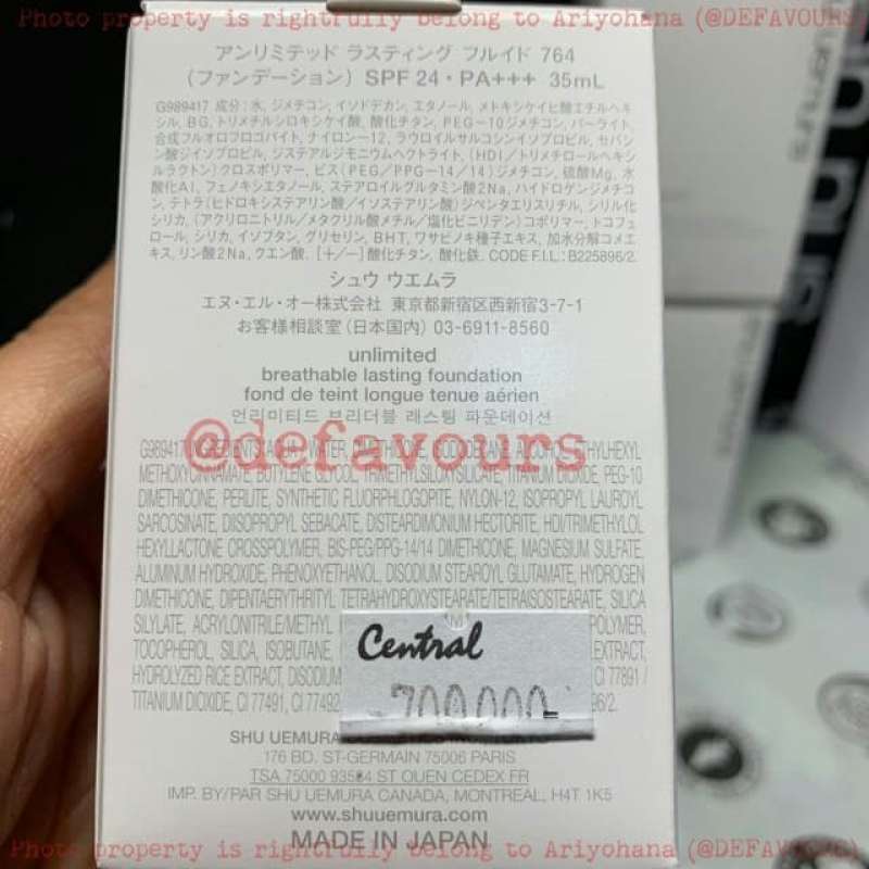 Promo Shu Uemura Unlimited Breathable Lasting Foundation Spf24 Pa+++ 35ml Diskon 23% Di Seller ...