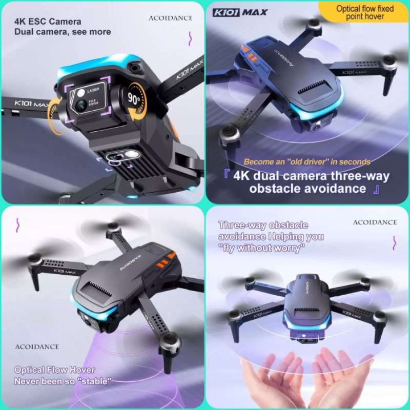 Jual Drone K101 Max Z888 Xt9 Dual Camera 4k Altitude Hold Optical Flow ...
