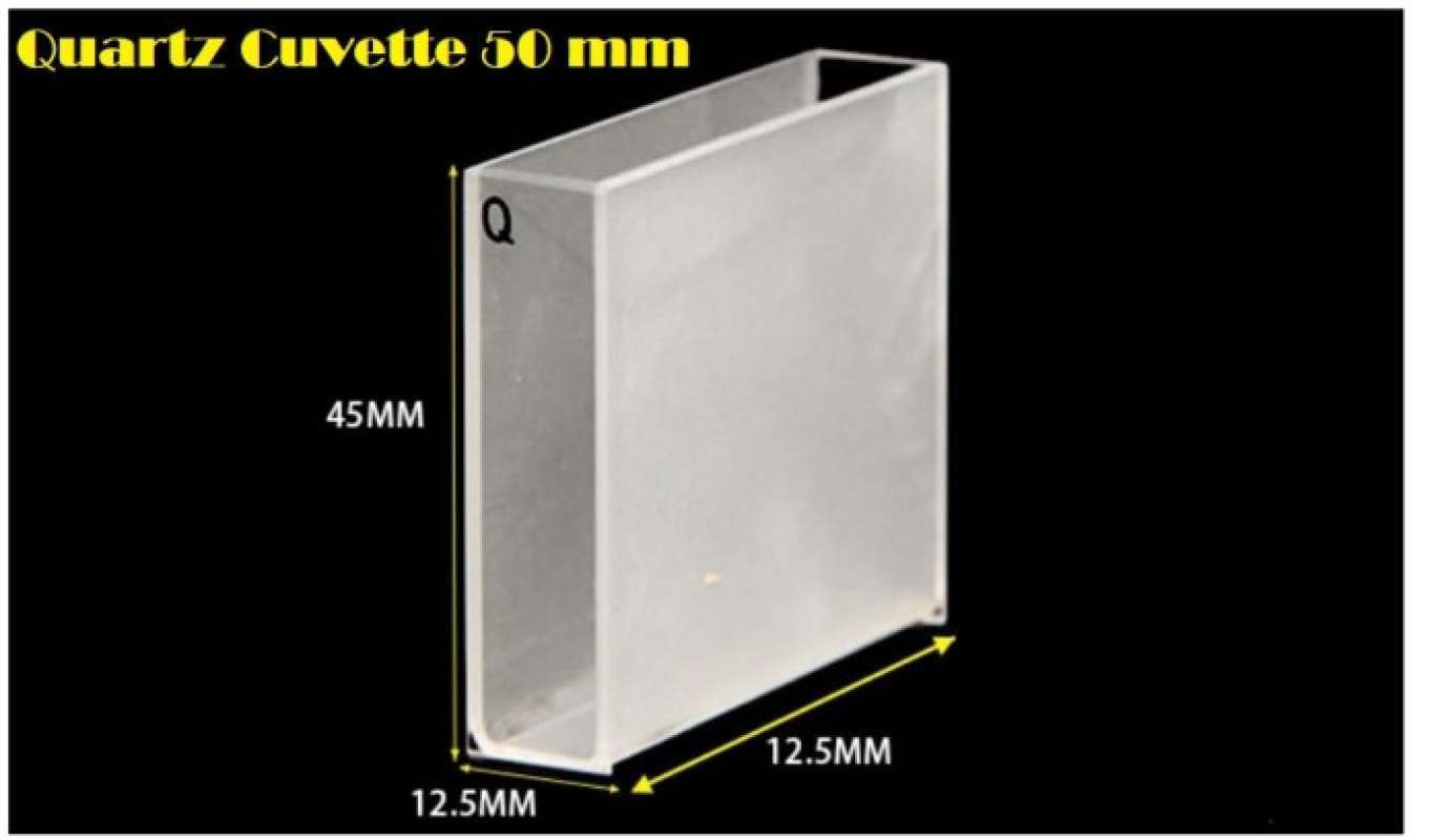 Jual Quartz Cuvette 50 Mm / Cuvette Kuvet Uv Quartz Kuarsa With Lid 50 ...