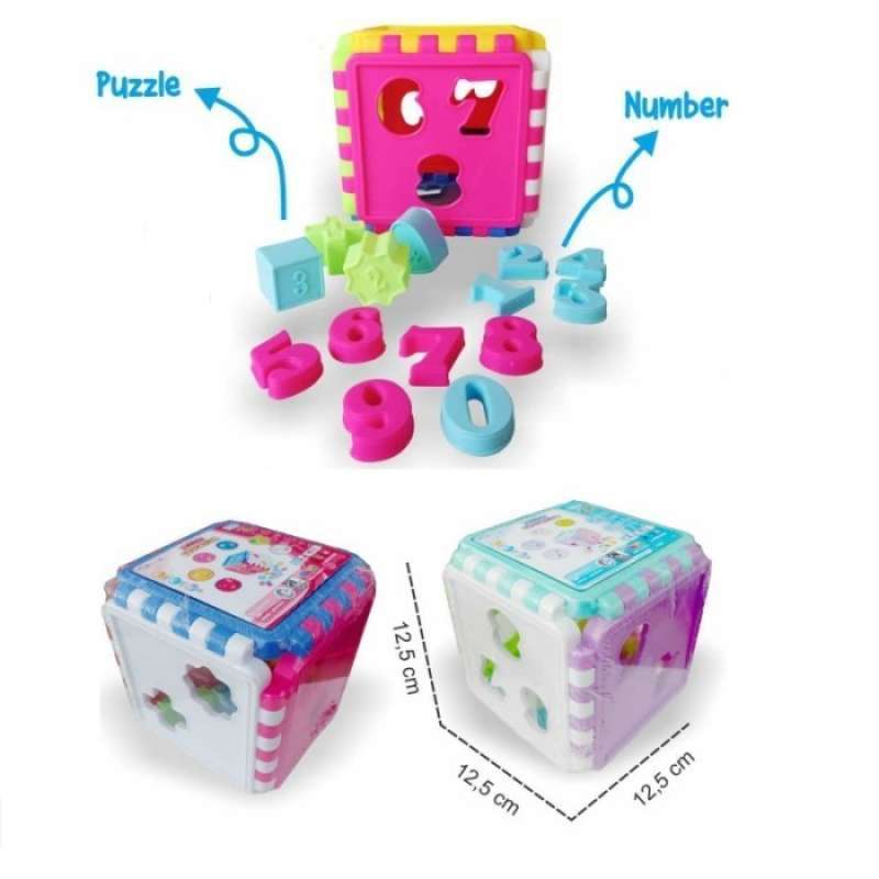 Promo [ye5 Kubus] Mainan Edukasi Anak Bayi Kubus Pintar Puzzle Shape ...