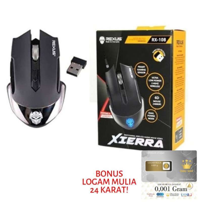 Promo Rx108 Wireless Rechargeable Gaming Mouse Xierra Rx 108 Diskon 23% Di Seller Lepimu Store ...