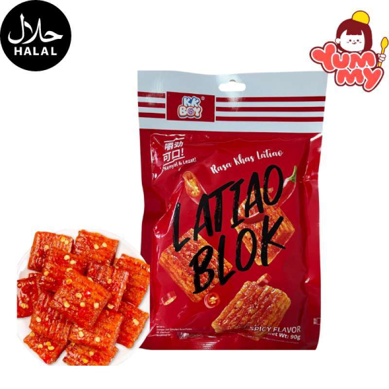 Jual Kk Boy Halal Snack Latiao Block Mini Cemilan Pedes Snack Gluten ...