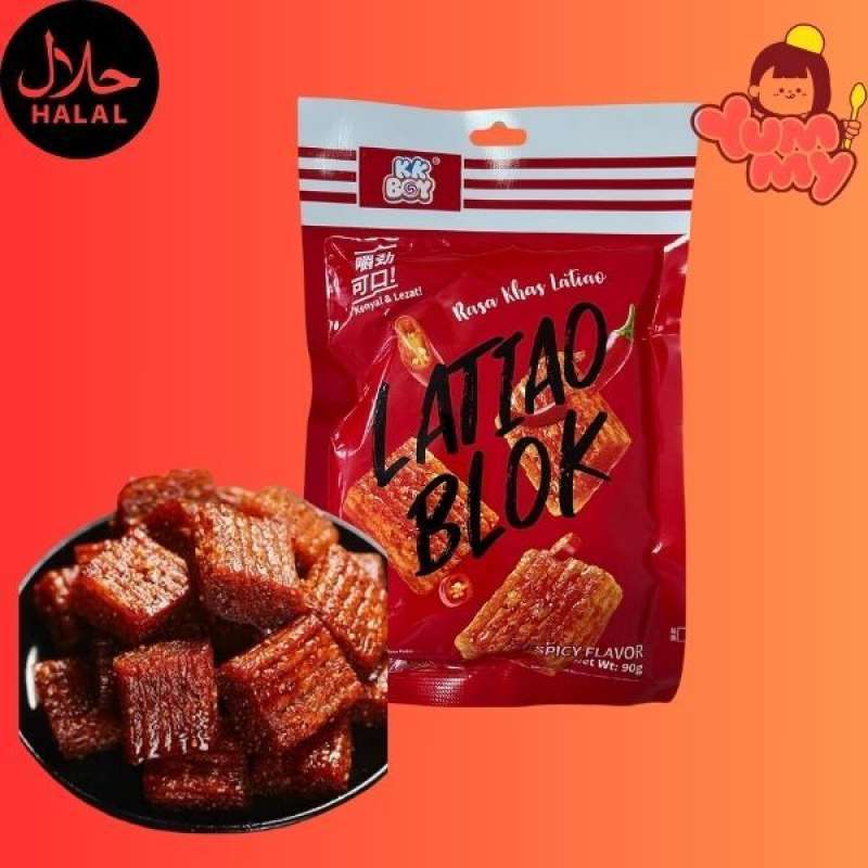 Jual Kk Boy Halal Snack Latiao Block Mini Cemilan Pedes Snack Gluten ...
