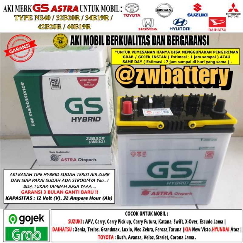 Promo Aki Mobil Apv,t120ss Pick Up,carry Pick Up,luxio Ns40 Gs Astra ...