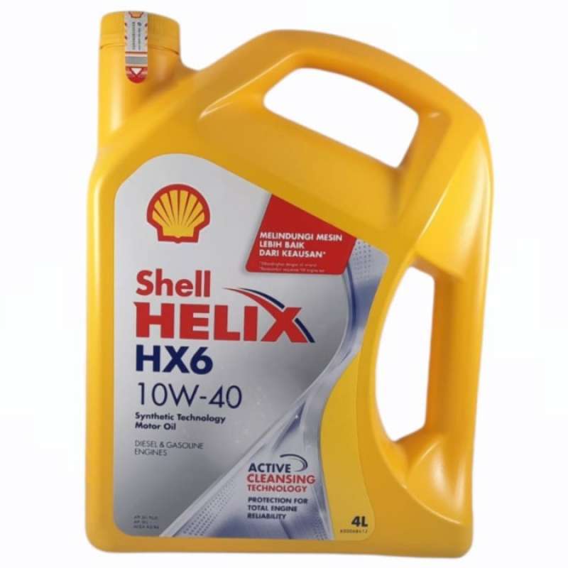 Promo Oli Mesin Shell Helix Hx6 Sae 10w-40 Api Sn Plus Synthetic 4l ...