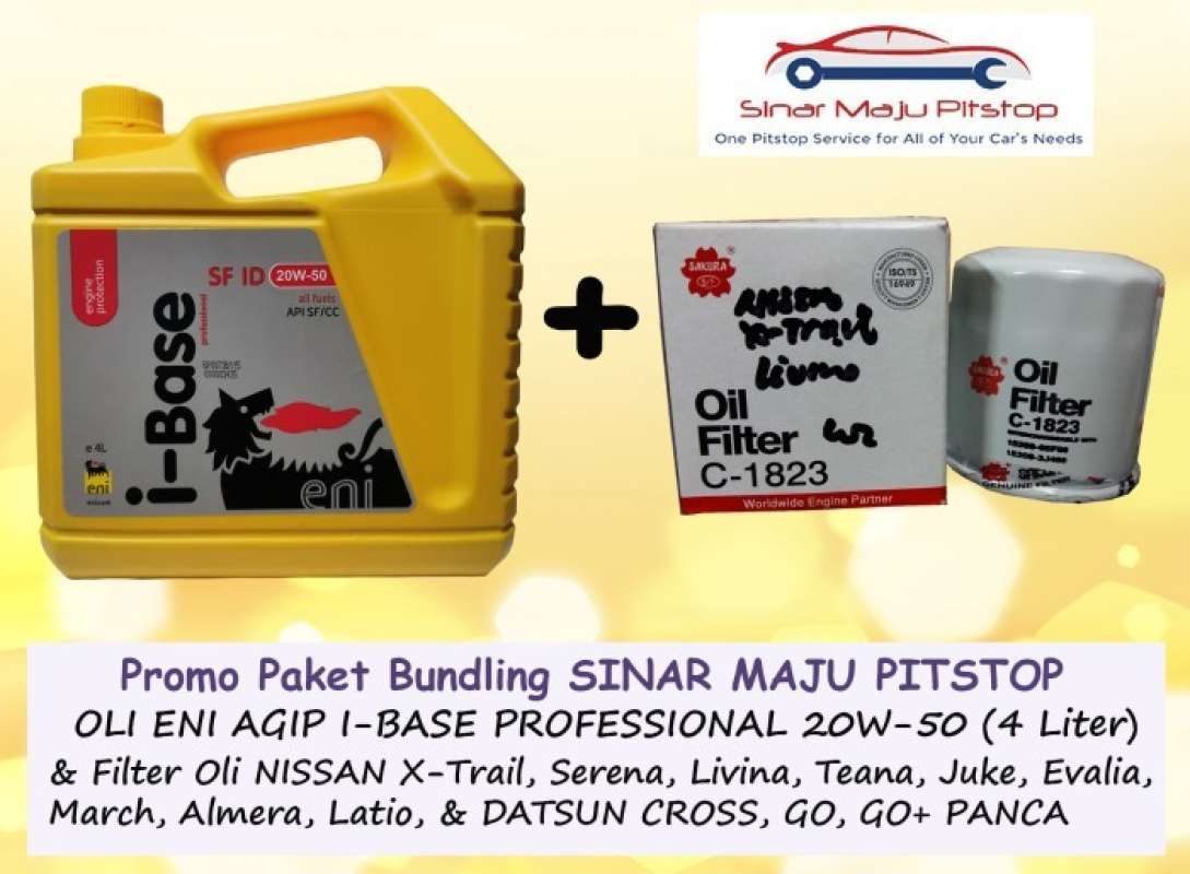 Promo Paket Oli Eni Agip I-base 20w50 & Filter Nissan Teana & Almera ...