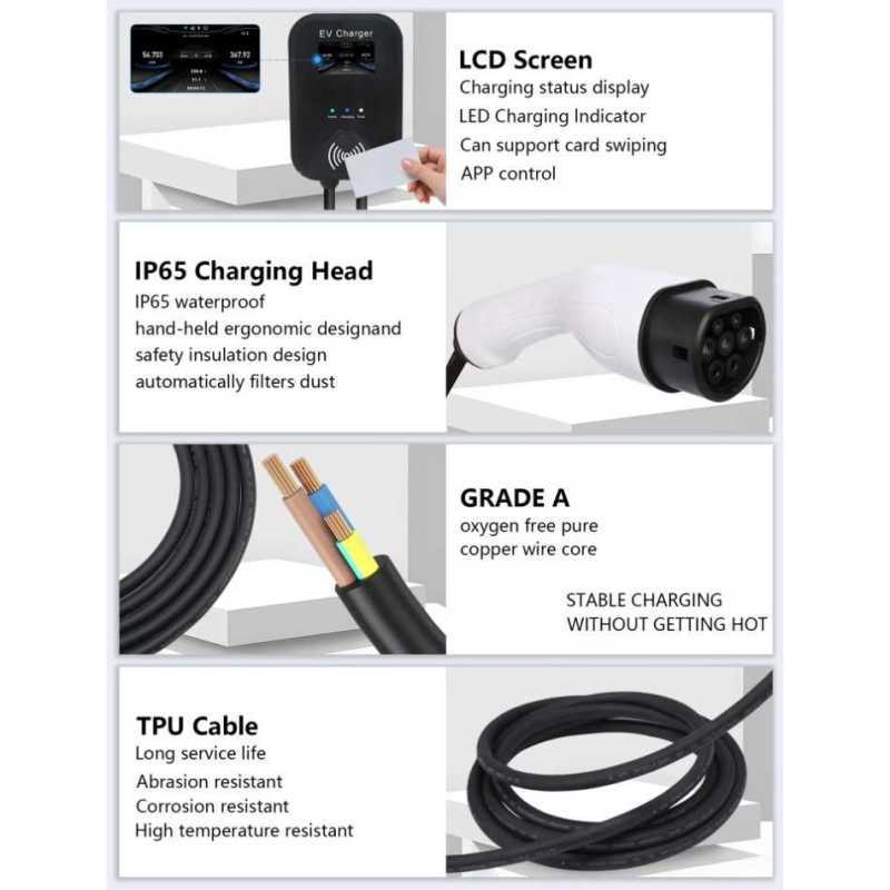 Jual Ipengen Charger Mobil Listrik Ev Smart App Swipe Card Type 2 16a ...