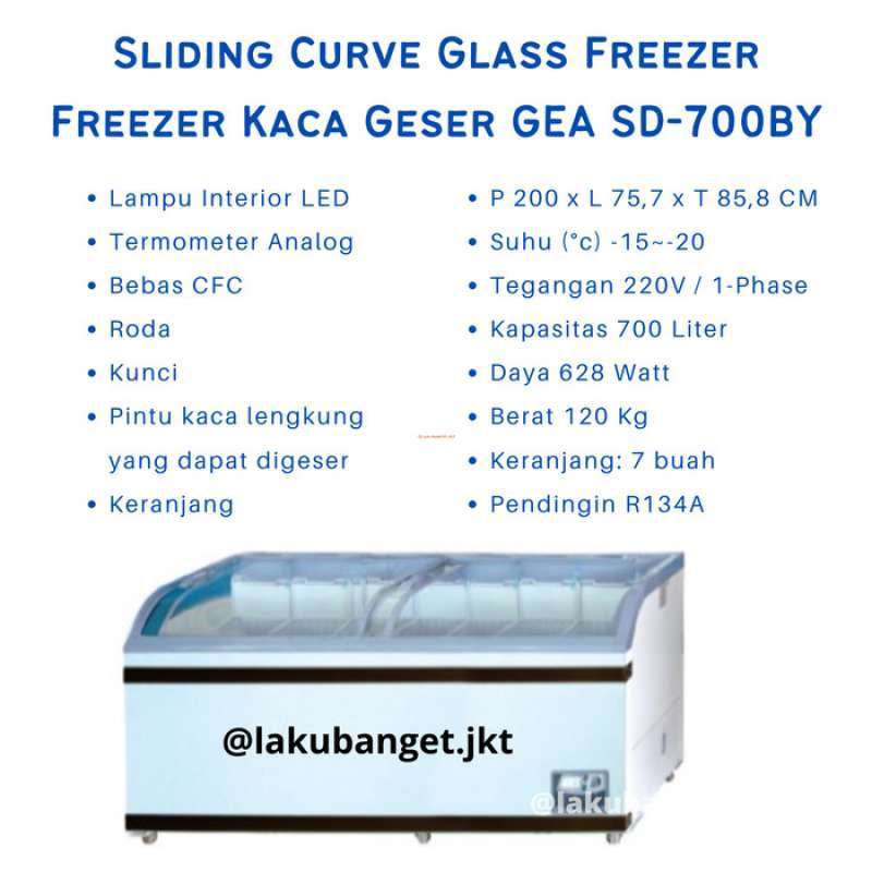 Jual Sliding Curve Glass Freezer Gea 700 By Freezer Kaca Geser Gea Sd ...
