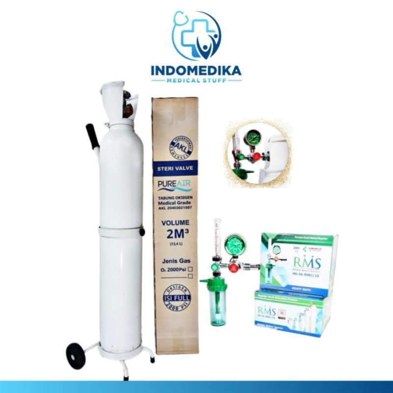 Promo Tabung Oksigen 2m3 Lengkap - Tabung Oksigen 2 Kubik + Isi Siap Pakai Diskon 33% Di Seller ...