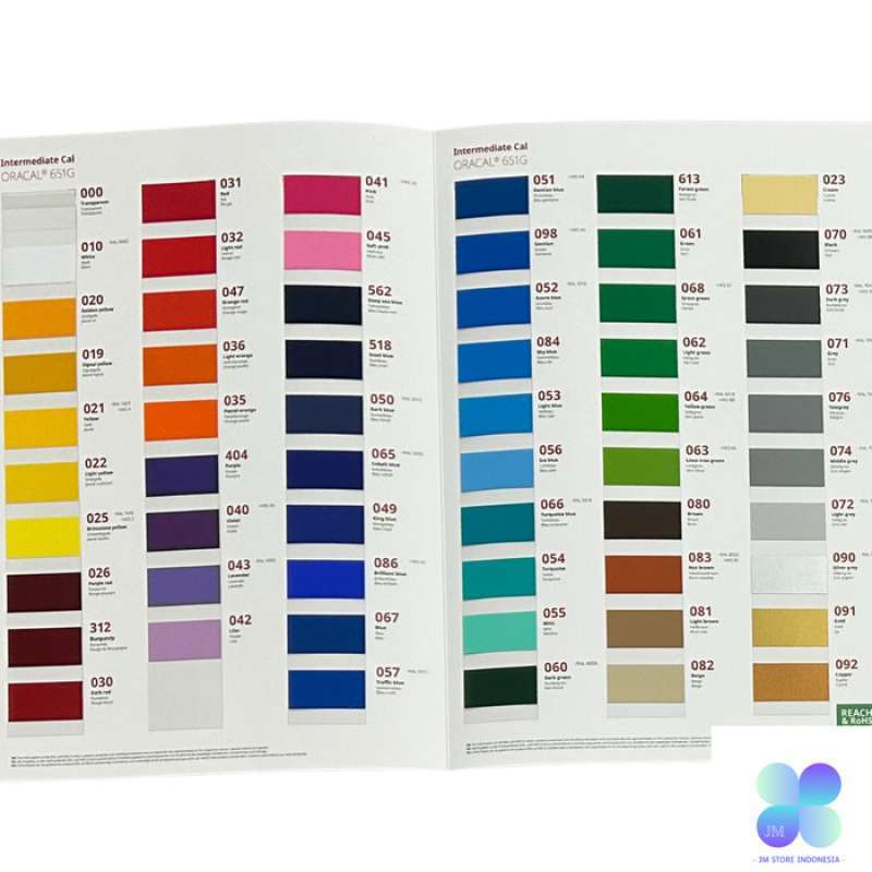 Jual Katalog Stiker Oracal Terbaru Original 651g 651m 8500 8300 8100 Di ...
