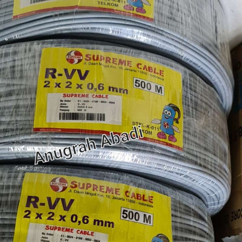 Promo Kabel Telepon Isi 4 Atau2pair 2x2x0.6 500meter Terbaru Diskon 6% ...