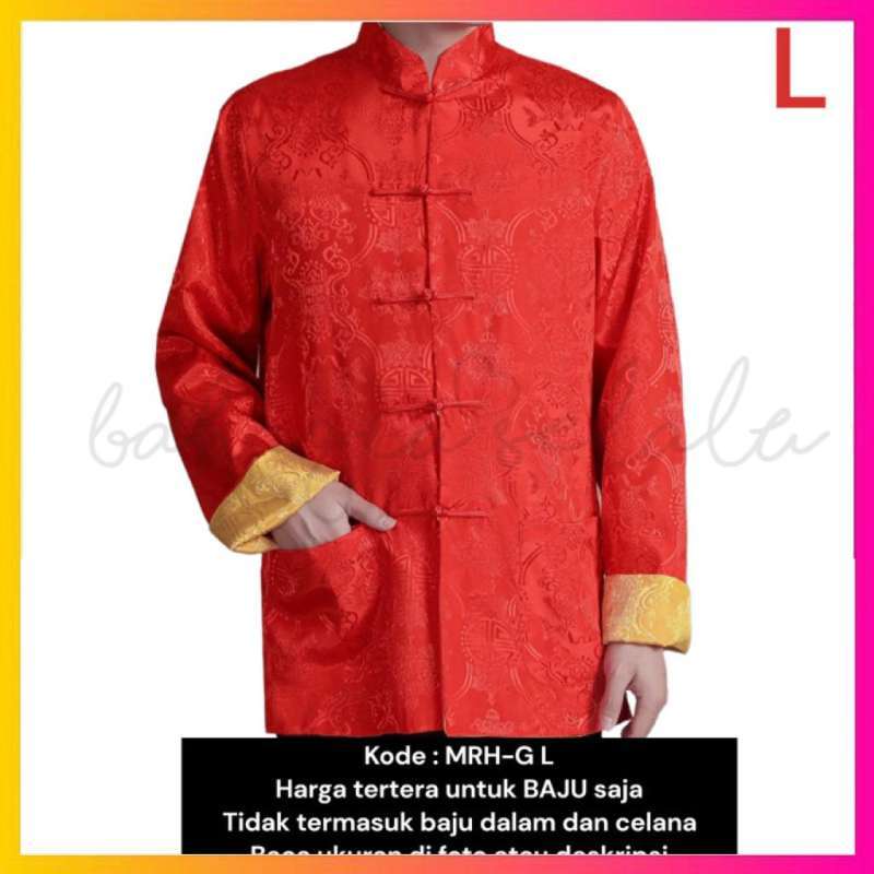 Jual Baju Cheongsam Pria Changshan Sangjit Tunangan Lamaran - Mrh-g S ...