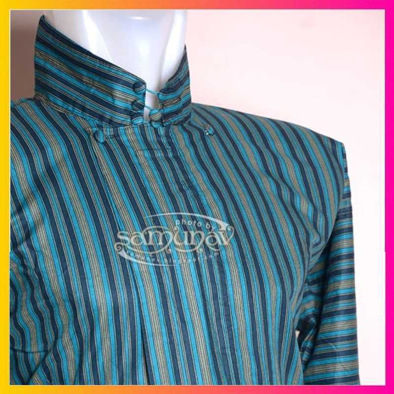 Jual Surjan Lurik Super Halus Khas Jawa Hijau Biru - Xxl Di Seller Wd ...