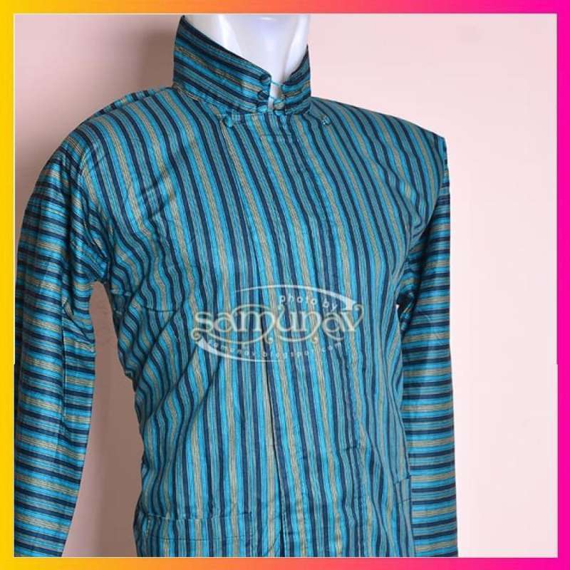 Jual Surjan Lurik Super Halus Khas Jawa Hijau Biru - Xxl Di Seller Wd ...