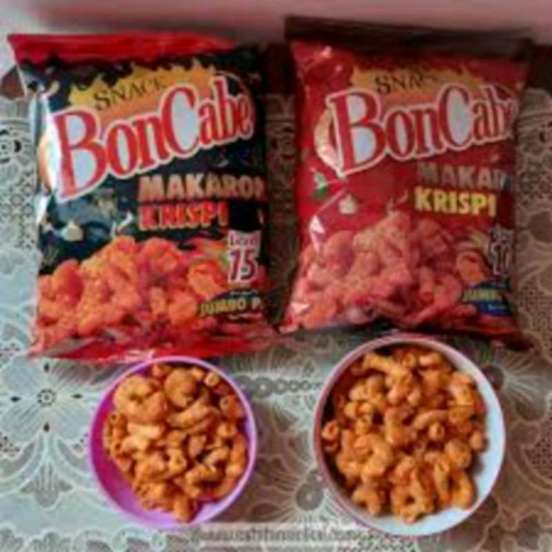 Jual Bon Cabe Makaroni Krispi Keju Pedas Level 10 15 Max Renteng - Big ...