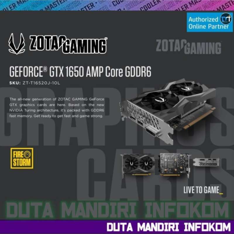 Promo Zotac Gaming Geforce Gtx 1650 Amp Core 4gb Gddr6 Diskon 23% Di Seller Scrollbox Store ...