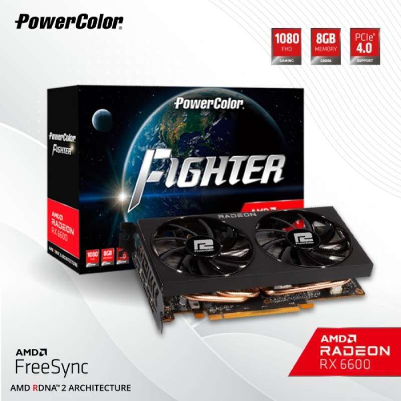 Promo Powercolor Fighter Amd Radeon Rx 6650 Xt 8gb Gddr6 Diskon 23% Di ...