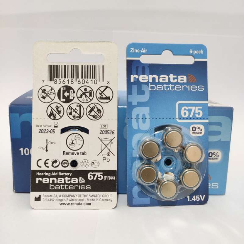 Jual Renata Za 675 Pr44 Ag13 Lr44 Hearing Aid Battery Original Di Seller More-id - Cengkareng ...