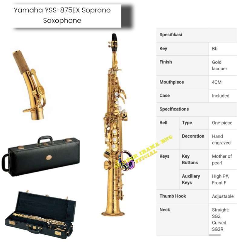 Jual Yamaha Yss 875ex Soprano Saxophone - Sax Berlapis Emas - Termijn 2 Di Seller Noelle ...