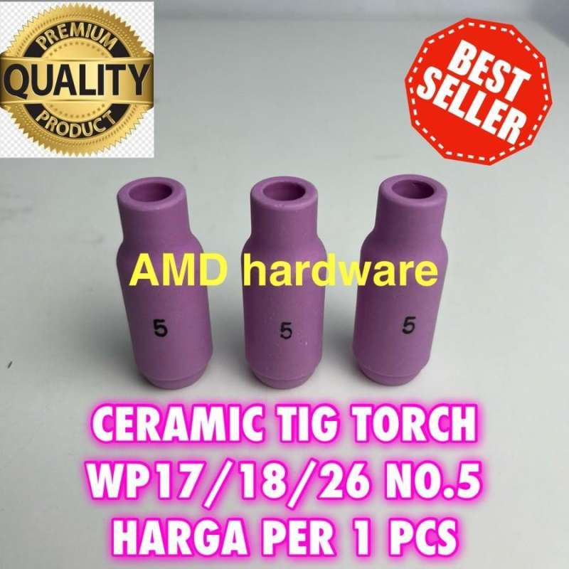 Jual Ceramic Tig Torch Las Argon Wp17/18/26 No:5 Keramik Nozzle Alumina ...