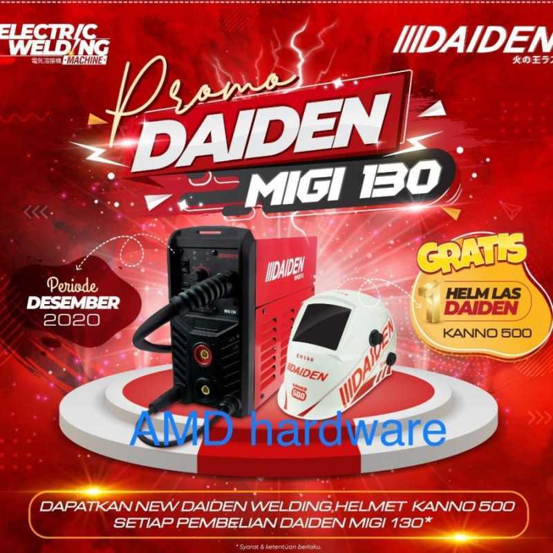 Jual Mesin Trafo Las Mig Tanpa Gas Co2 Migi130 New 2t/4t Daiden Welding Mag Di Seller Amd ...