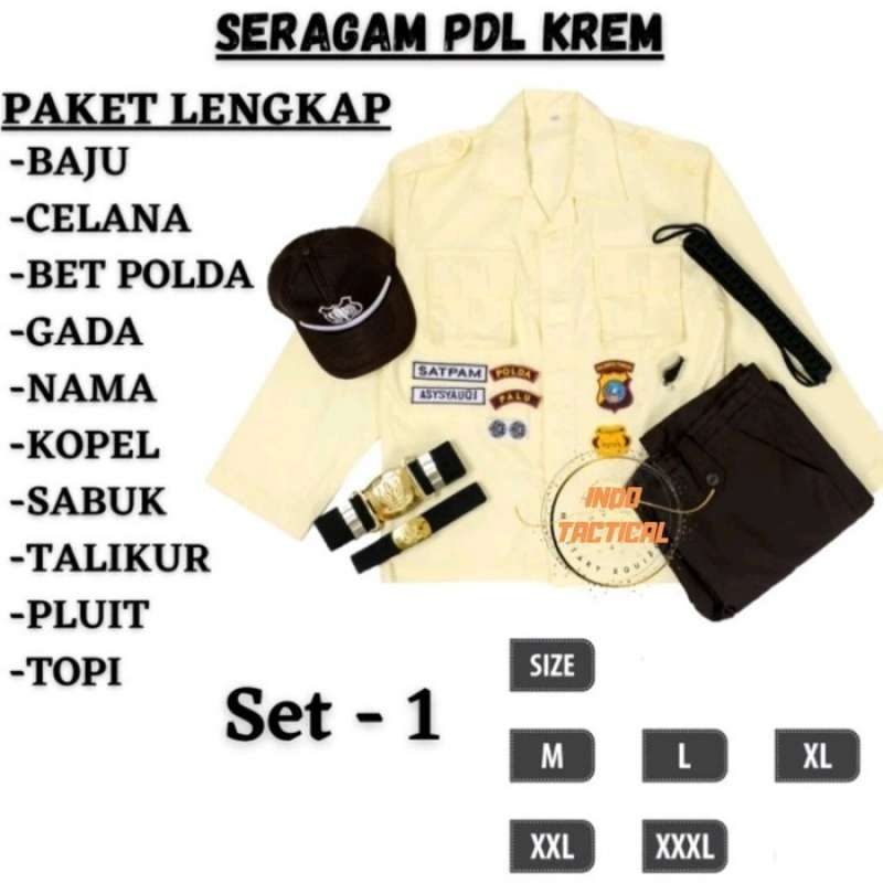 Jual Seragam Satpam Cream,stelan Pdh/pdl Krem Terbaru,seragam Security ...