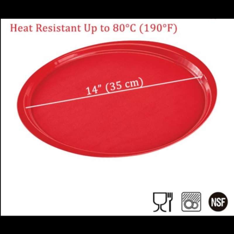 Promo Cambro Round Fast Food Tray / Nampan Makanan Kantin Bulat 35 Cm ...