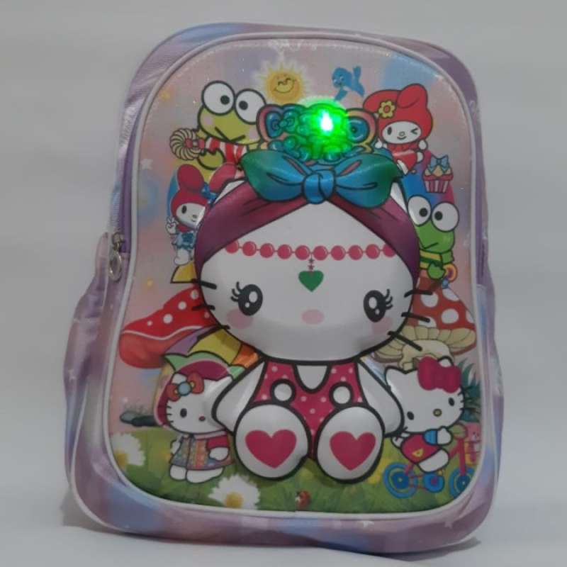 Promo Tas Ransel Sekolah Anak Tk Perempuan Gambar Hello Kitty - Merah ...