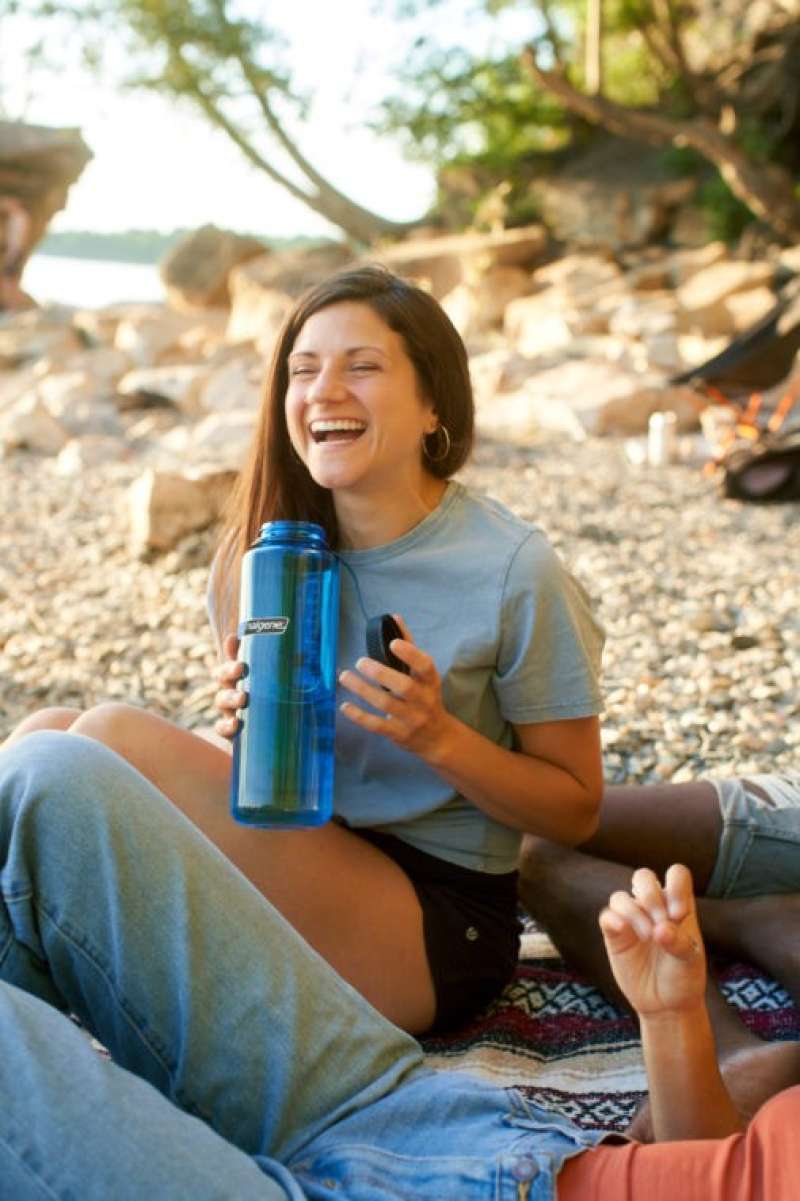 Promo Botol Minum Nalgene 48oz Wide Mouth Silo Water Bottle 1.5l Slate ...