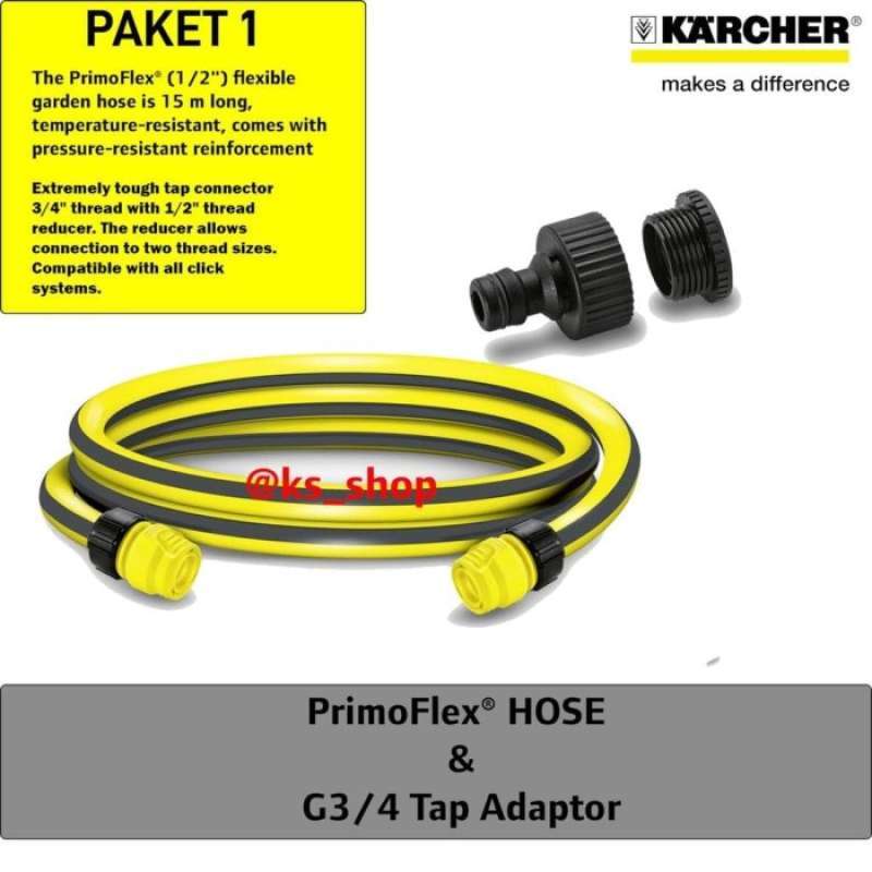 Promo Karcher Primoflex Hose Set & Universal Hose Coupling & Adaptor 10m Terbaru Diskon 8% Di ...