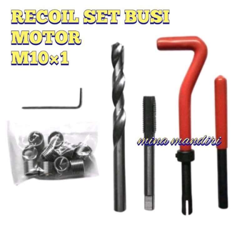 Promo Recoil Set Utk Baut Busi Matic Vario Dll M10ã—1 Set Tap Bor ...
